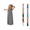 Krdevn Womens Open Back Maxi Dress Spaghetti Strap Tie Back Loose ...