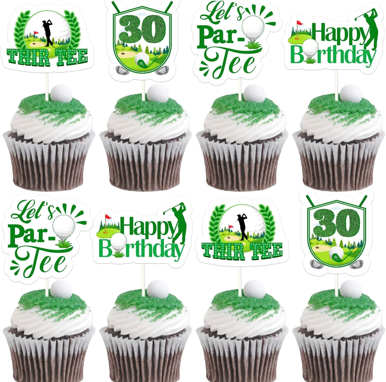 Kreat4joy Golf 30th Birthday Party Decorations, 36pcs Thir-Tee Birthday ...