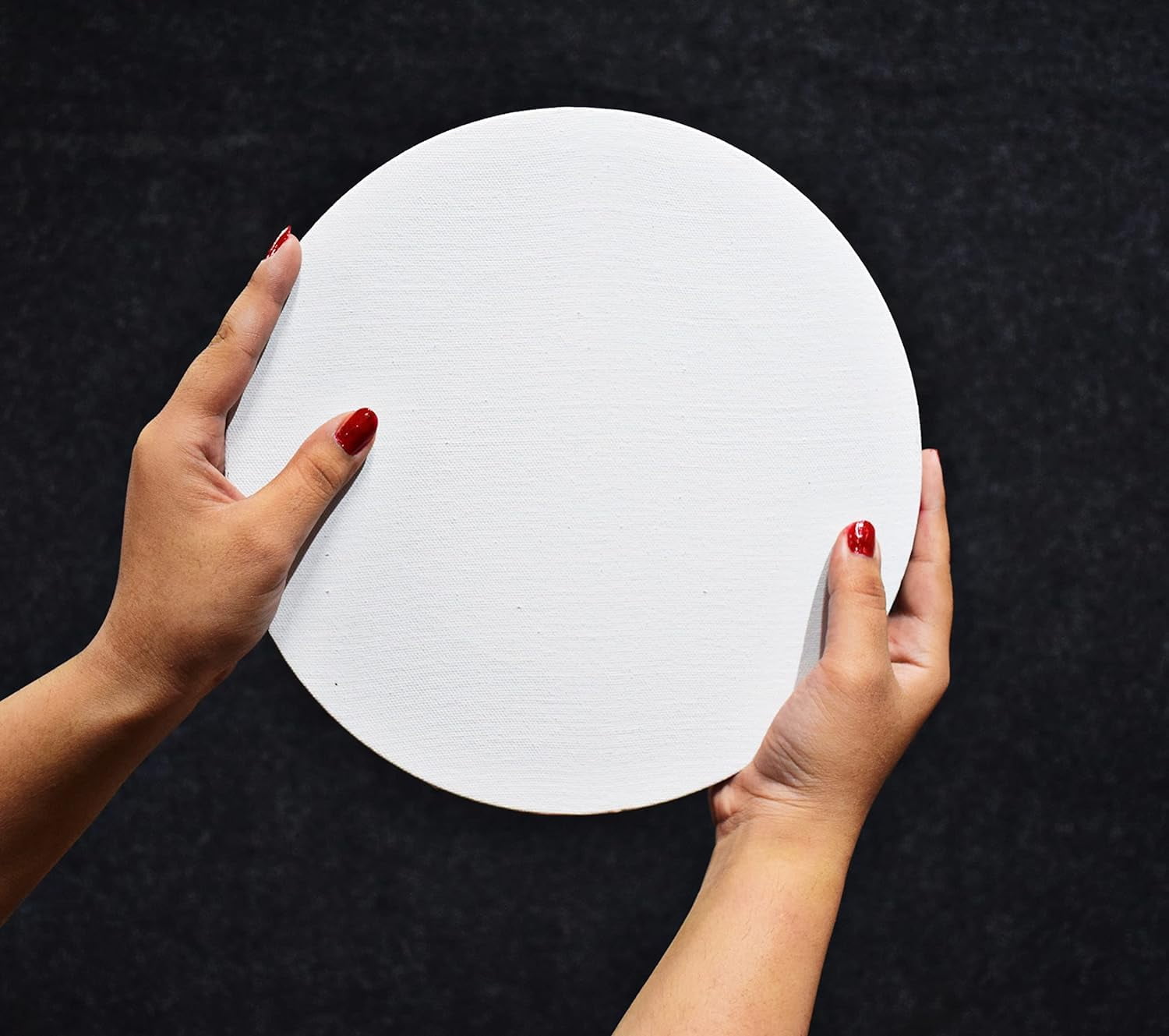 Kreative Kraft Cotton Round Hard Board Canvas 8Inch Sturdy Canvas for ...