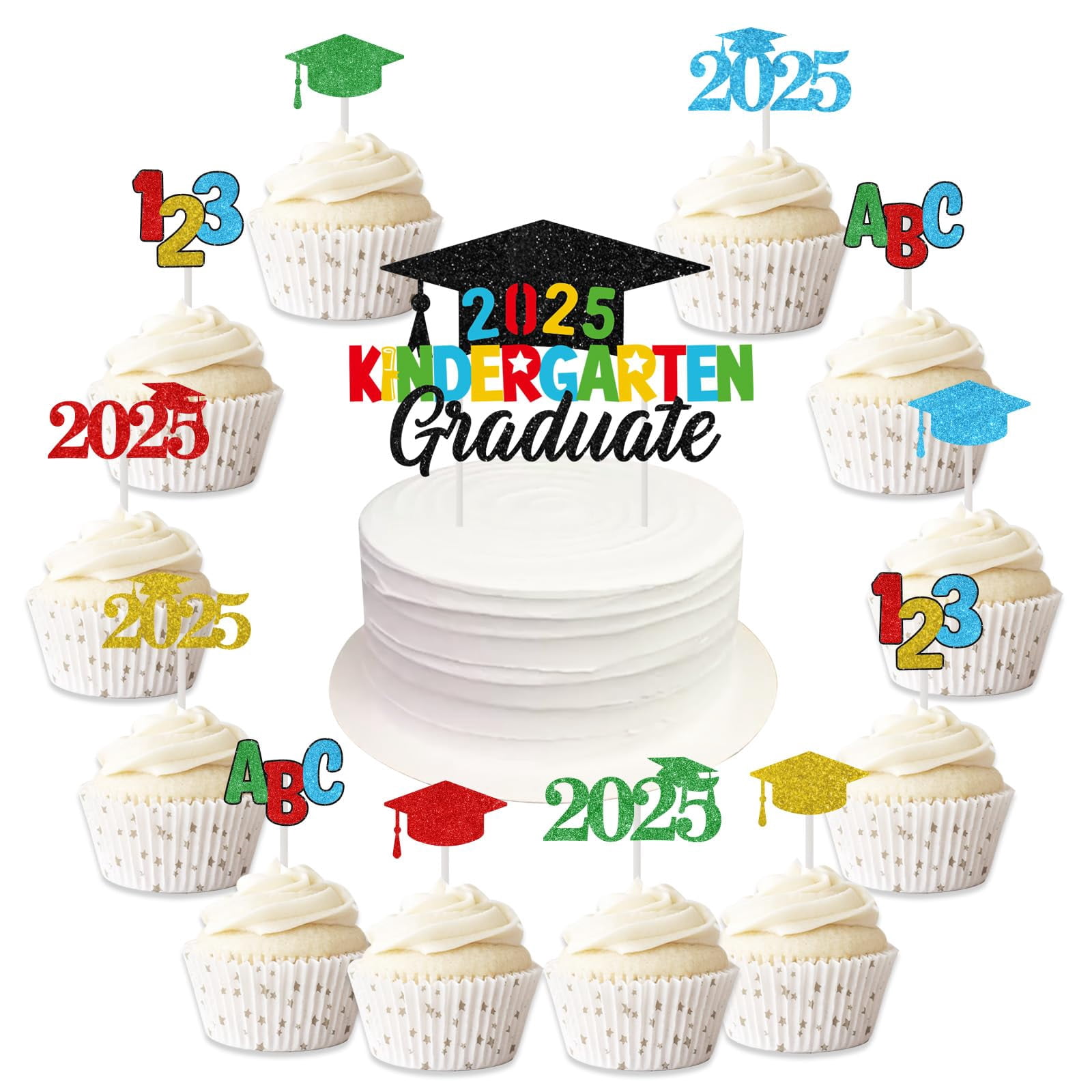 Kreatwow 2025 Kindergarten Grad Cake Topper with H2FSDPreschool Themed ...