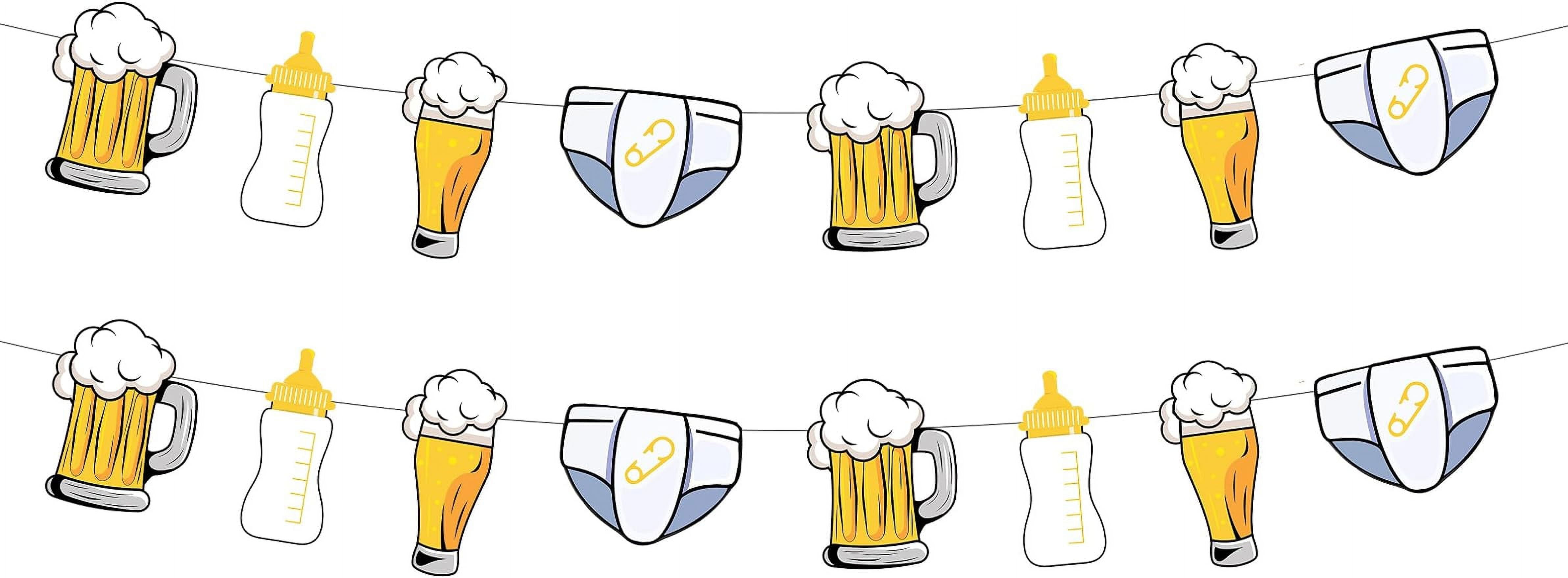 Kreatwow Beer and Diaper Party Garland Decorations Beer Baby Shower ...