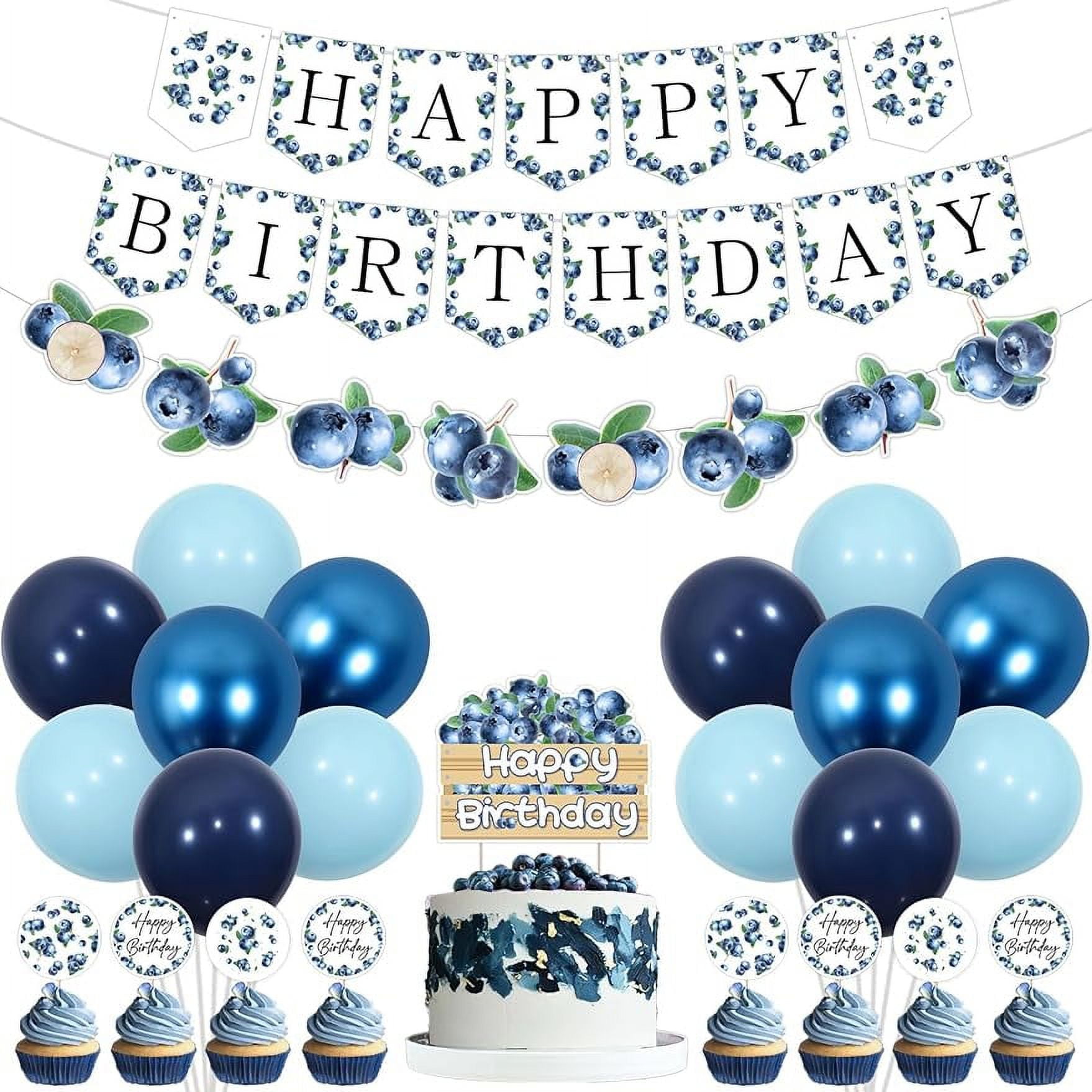 Kreatwow Blueberry Birthday Party Decorations Blueberry Happy Birthday ...