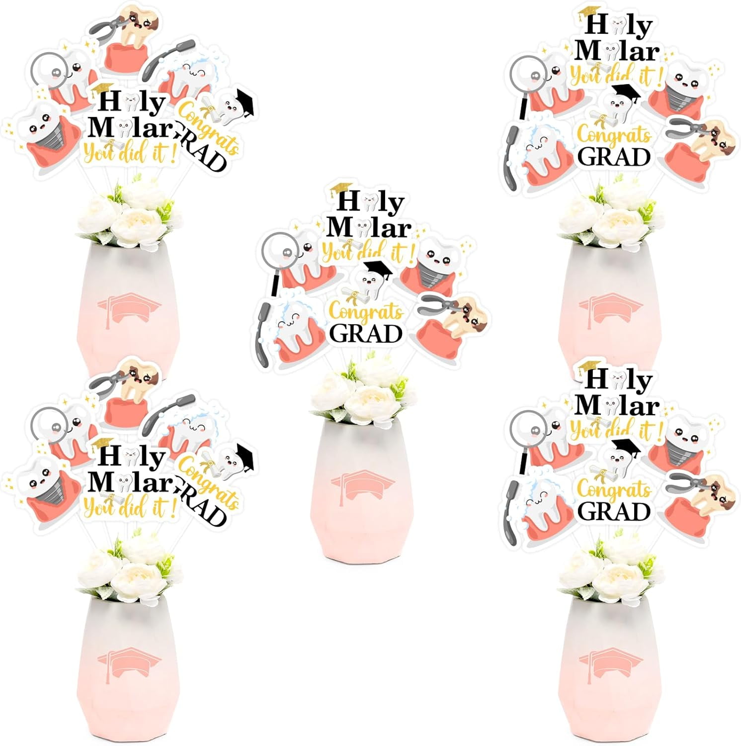 Kreatwow Dentist Graduation Party Decorations RDH Congrats Grad Holy Molar You Did It ...