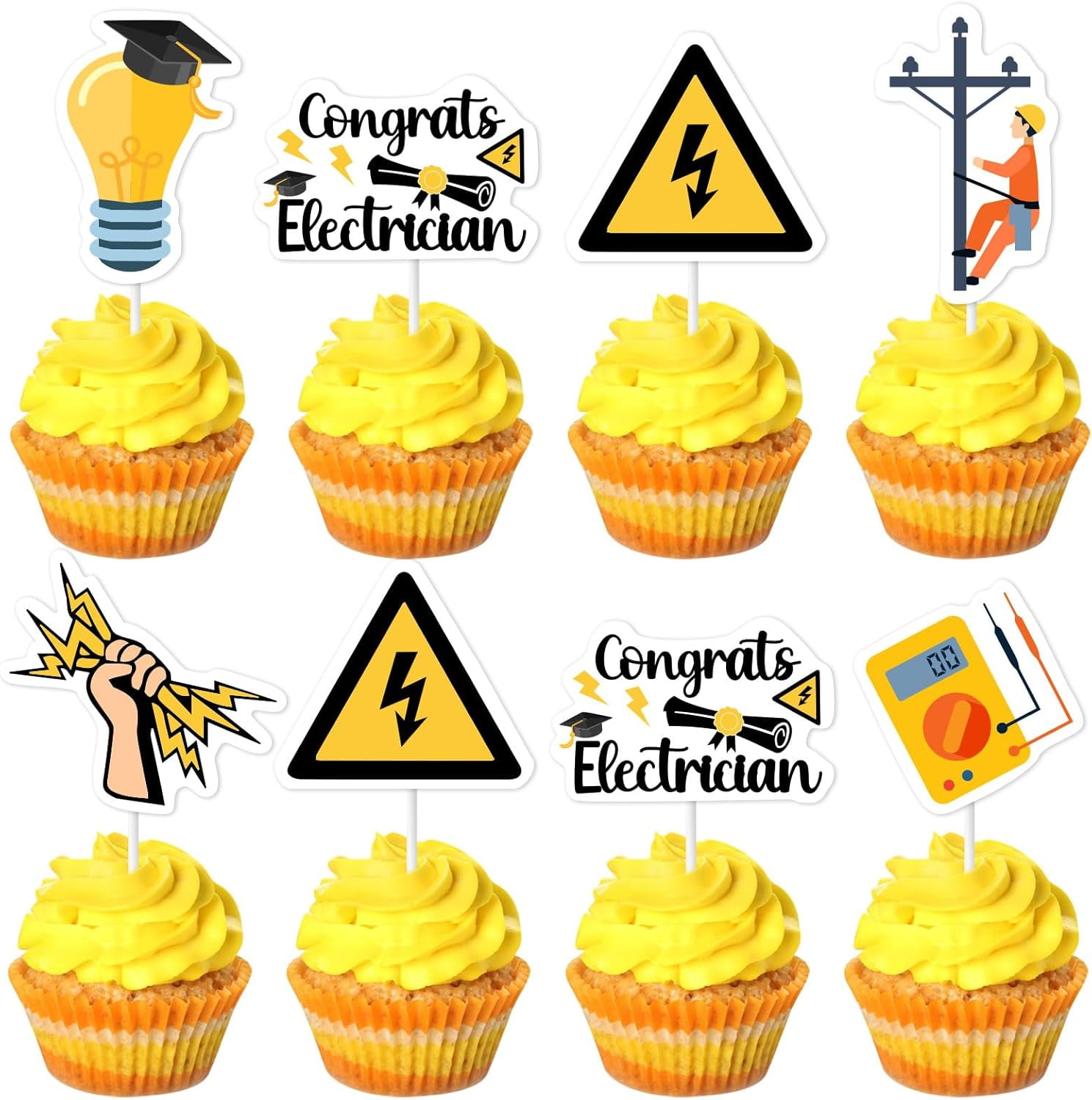 Kreatwow Electrician Graduation Party Decorations 36Pcs Congrats ...