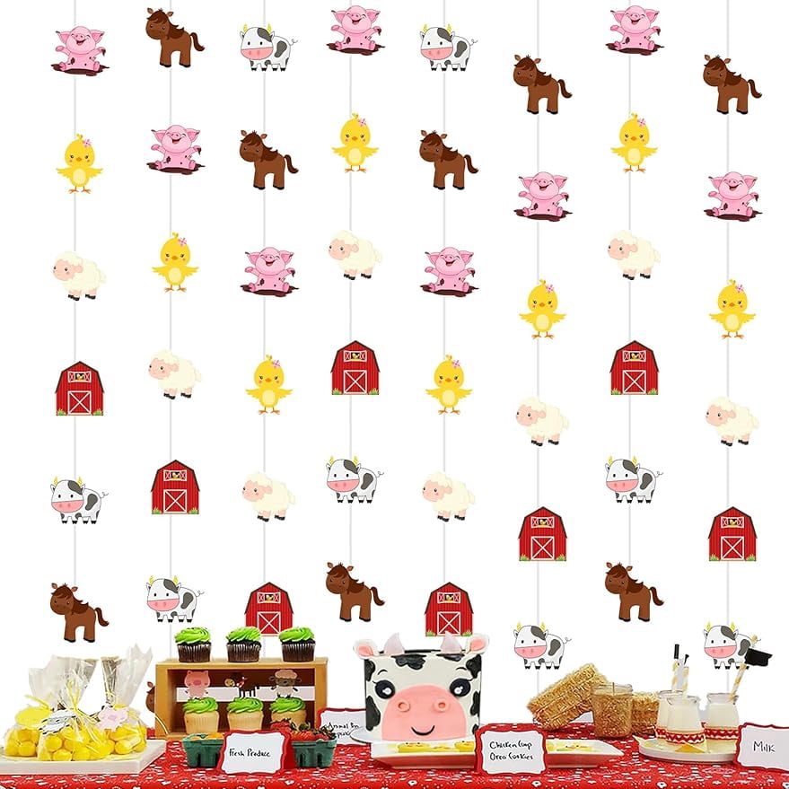 Kreatwow Farm Party Streamers Farm Animals Birthday Decorations Girl ...