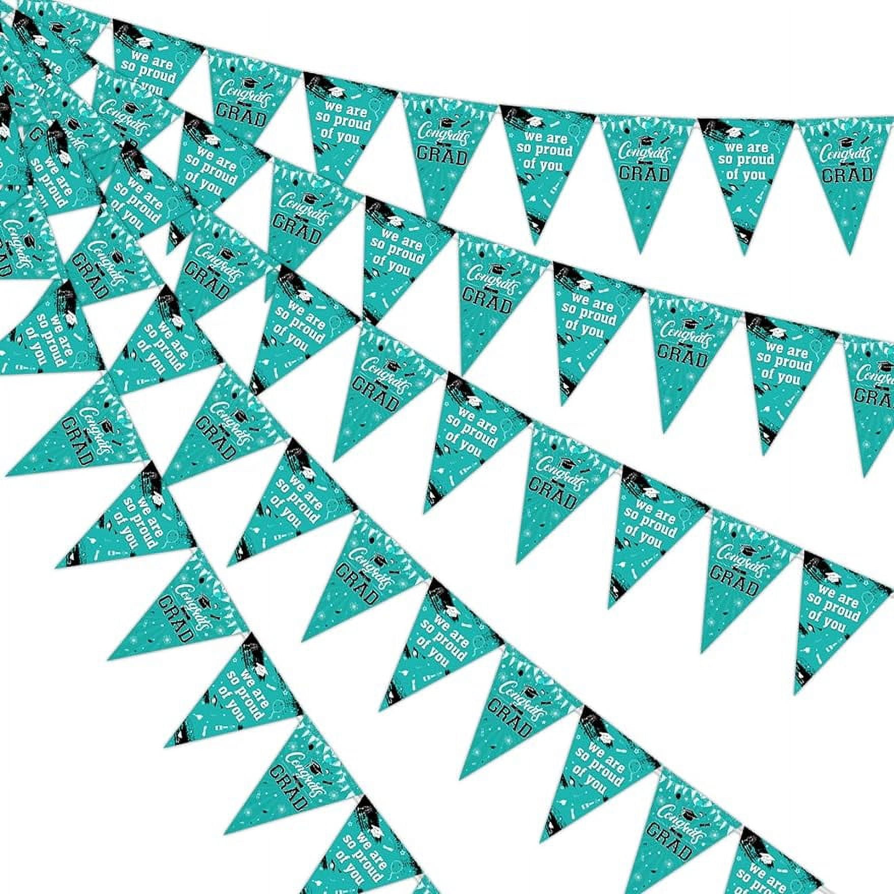 Kreatwow Graduation Pennant Banner 2024 Graduation Party Supplies Teal ...