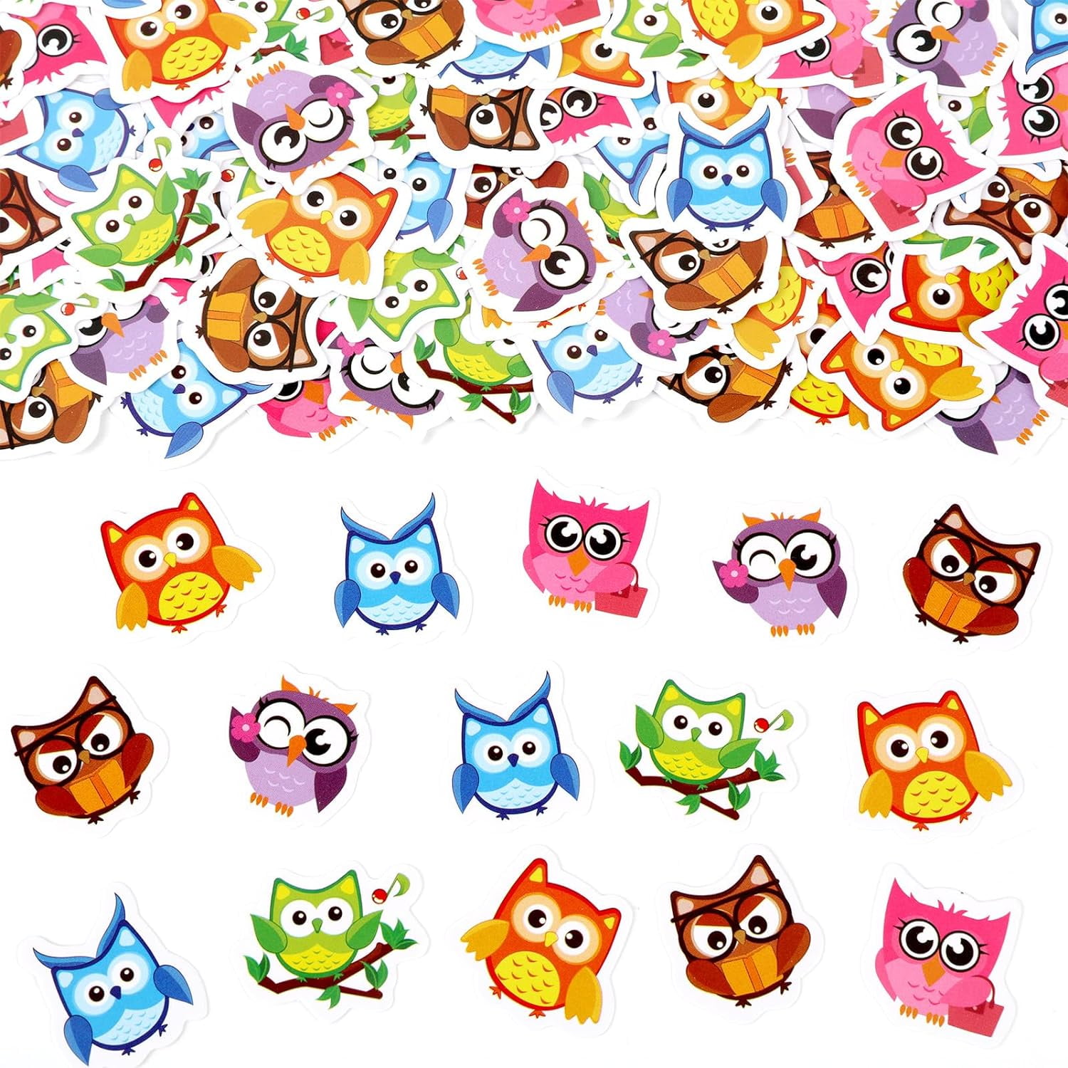 Kreatwow Owl Party Decorations 200pcs Owl Confetti Colorful Owl Table ...