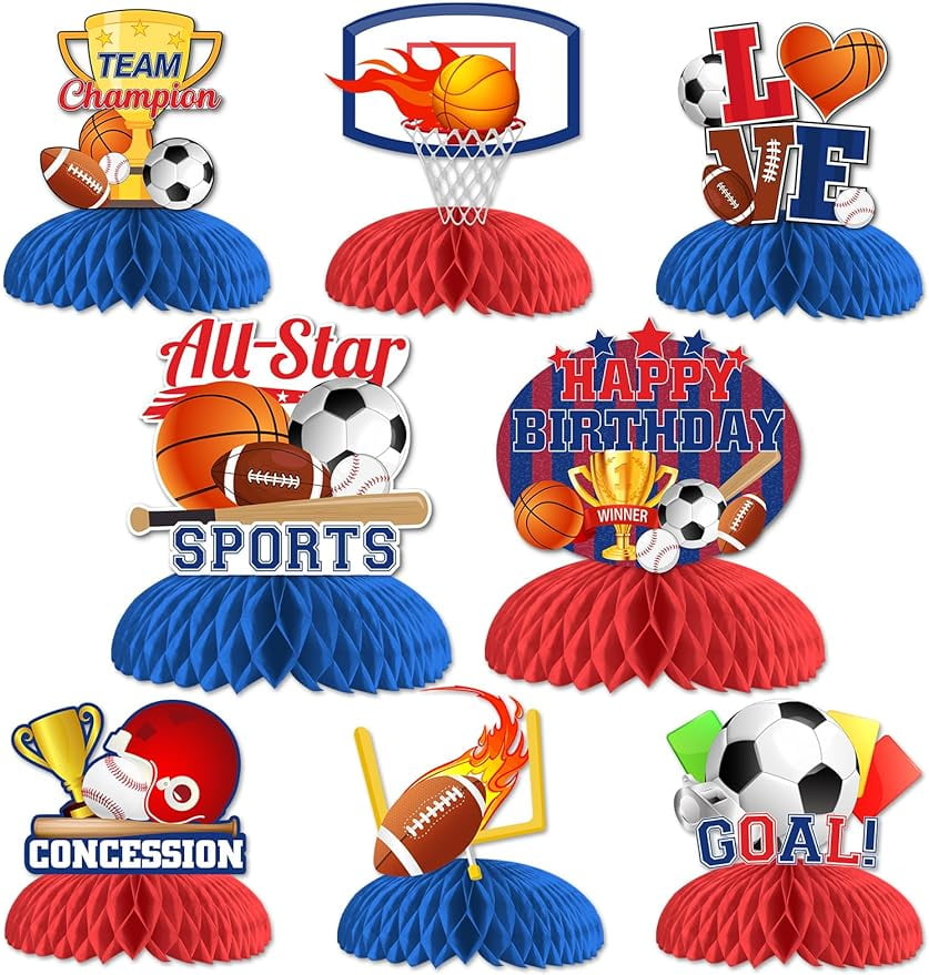 Kreatwow Sports Themed Centerpieces for Boys Sports Themed Birthday ...