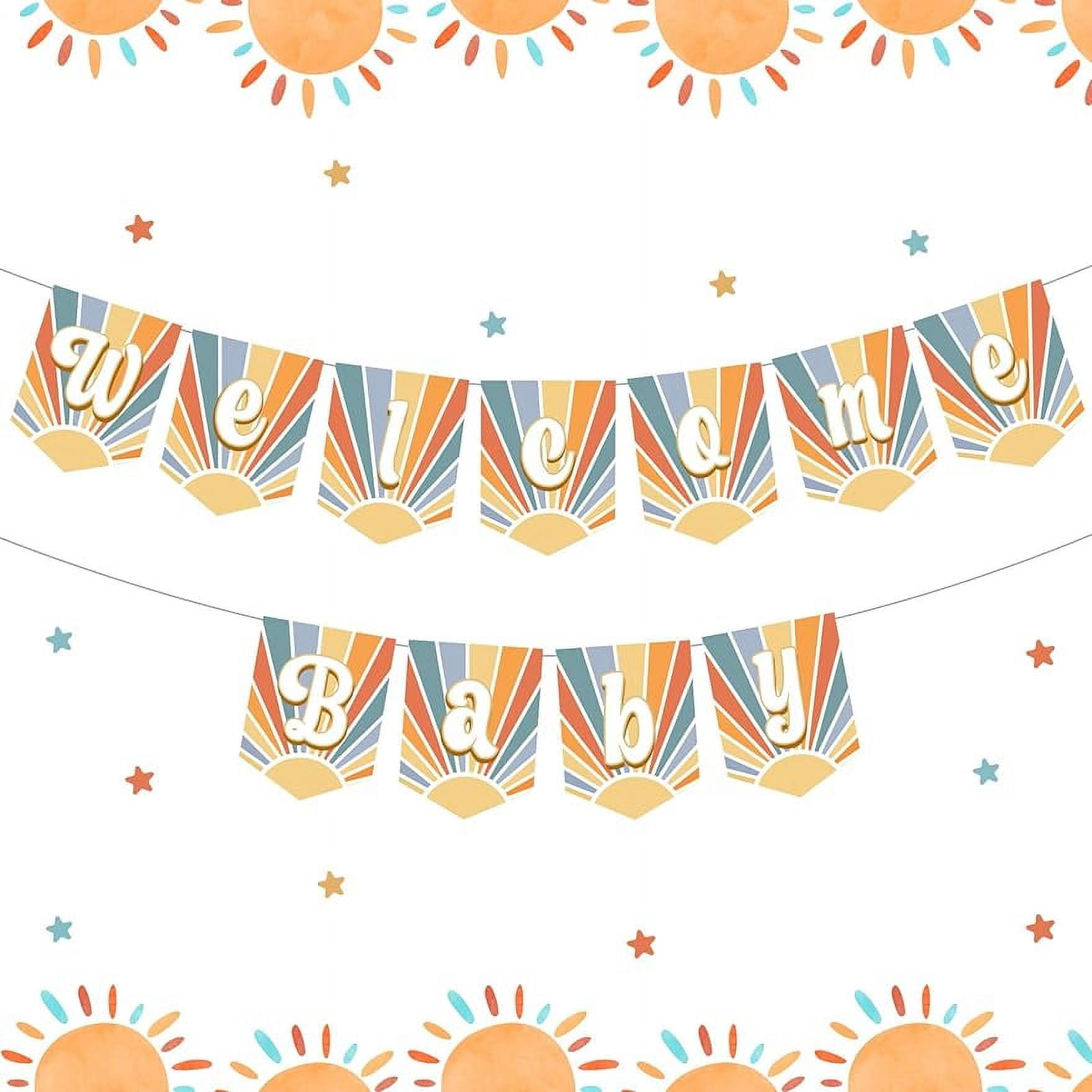 Kreatwow Sunshine Welcome Baby Banner Baby Shower Party Decorations ...