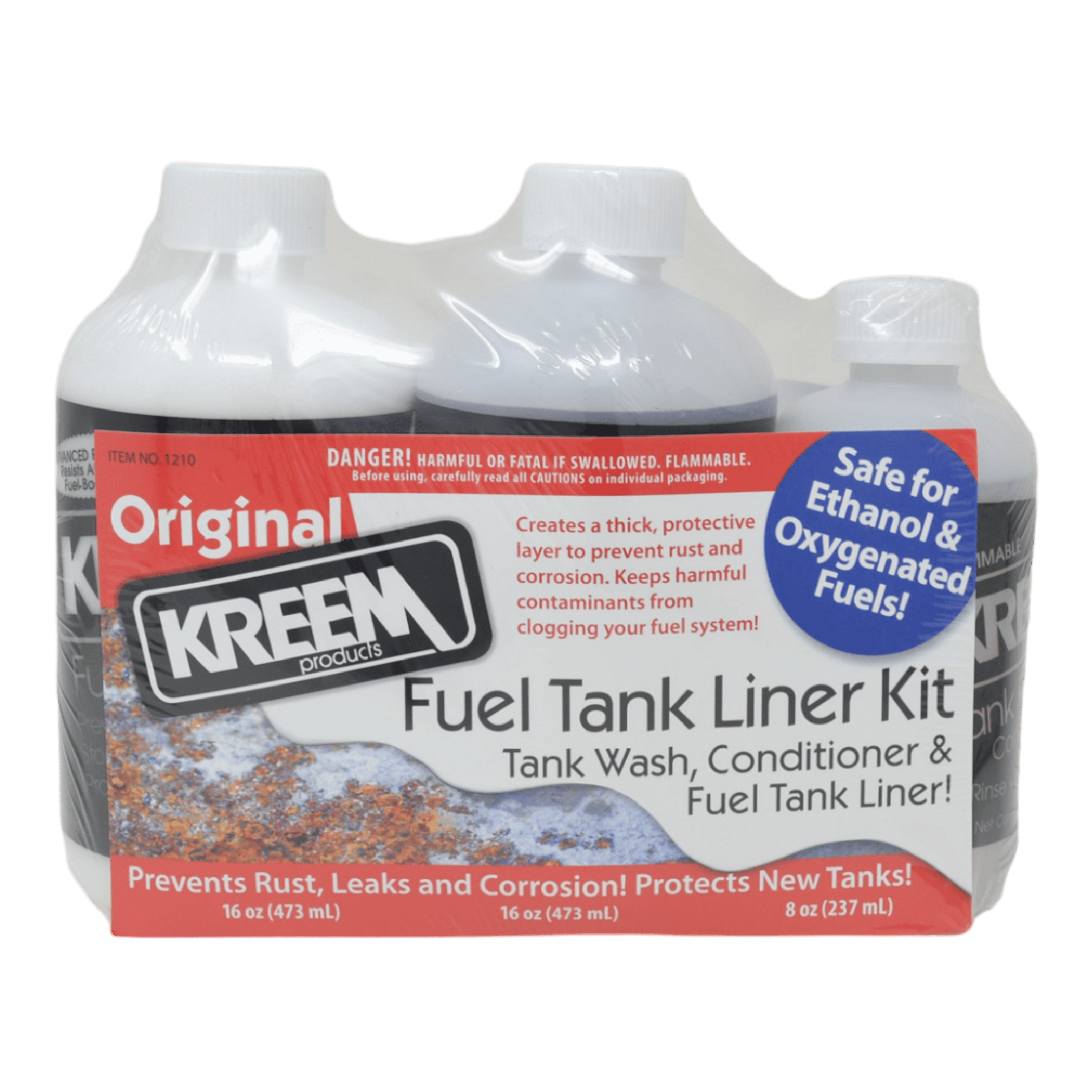 Kreem 1210 Fuel Tank Liner Combo Pack - Tank Wash, Conditioner ...