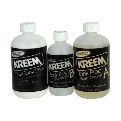 Kreem Products Fuel Tank Prep and Liner Combo, 3 Gallon, Corrosion ...