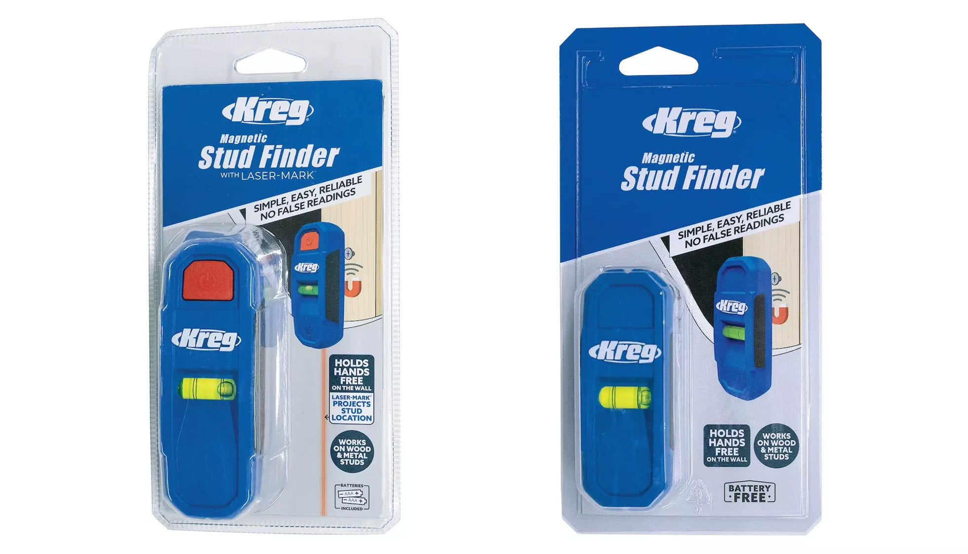 Kreg KMM1000 Magnetic Stud Finder and Kreg KMM1000LZ Magnetic Stud ...