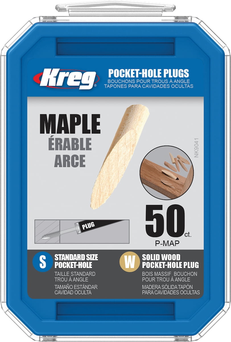 Kreg P-MAP Solid-Wood Pocket-Hole Plugs - Maple (50 Count) - Walmart.com