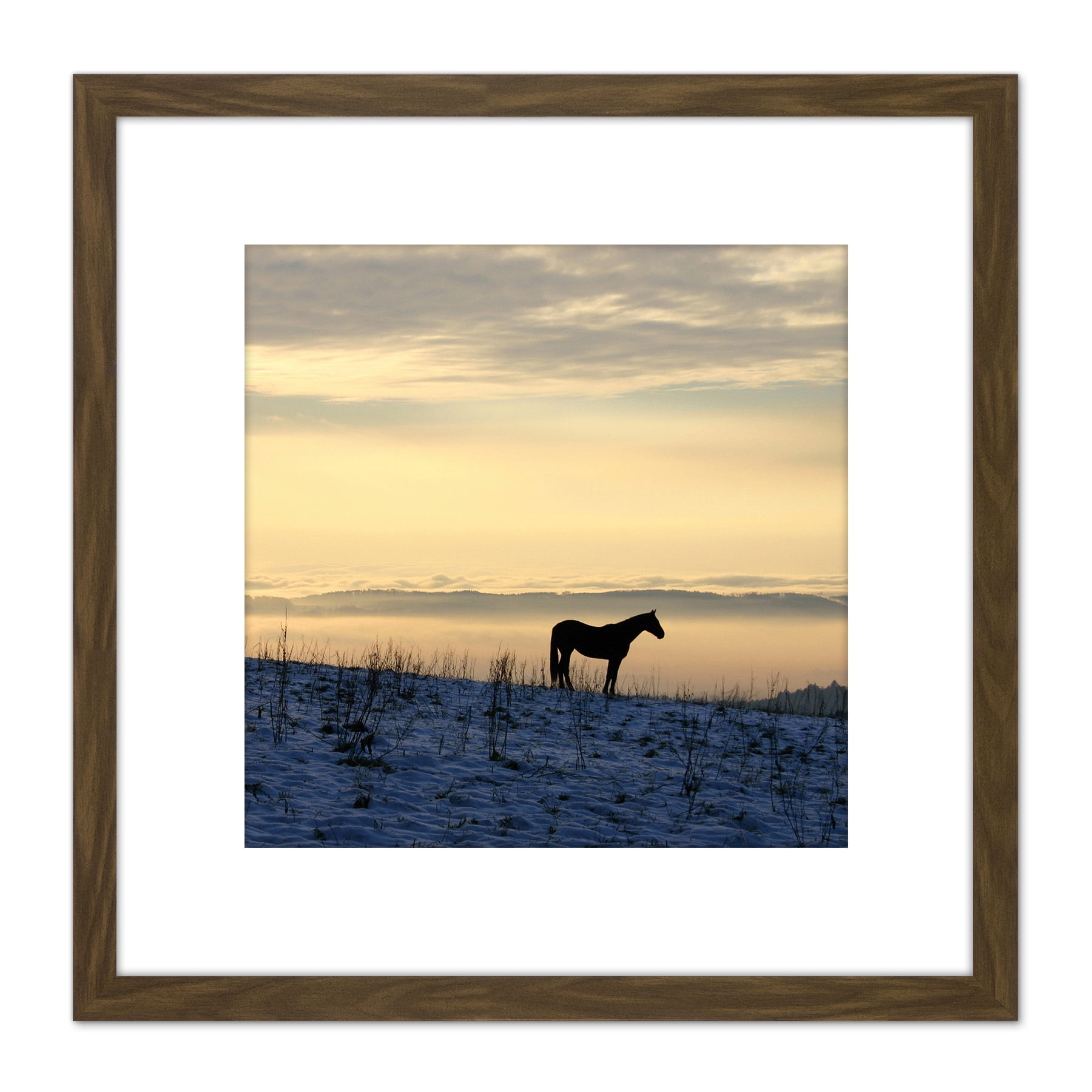 Kreiger Horse Silhouette Gehrenberg Landscape Photo 8X8 Inch Square ...