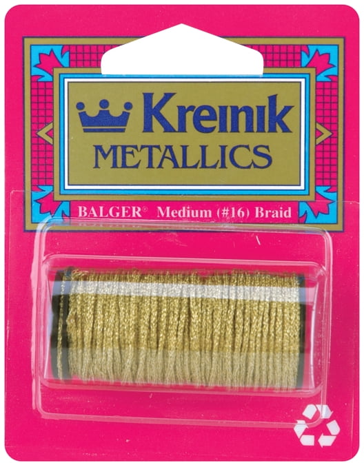 Kreinik Medium Metallic Corded Braid #16 11yd-Gold - Walmart.com