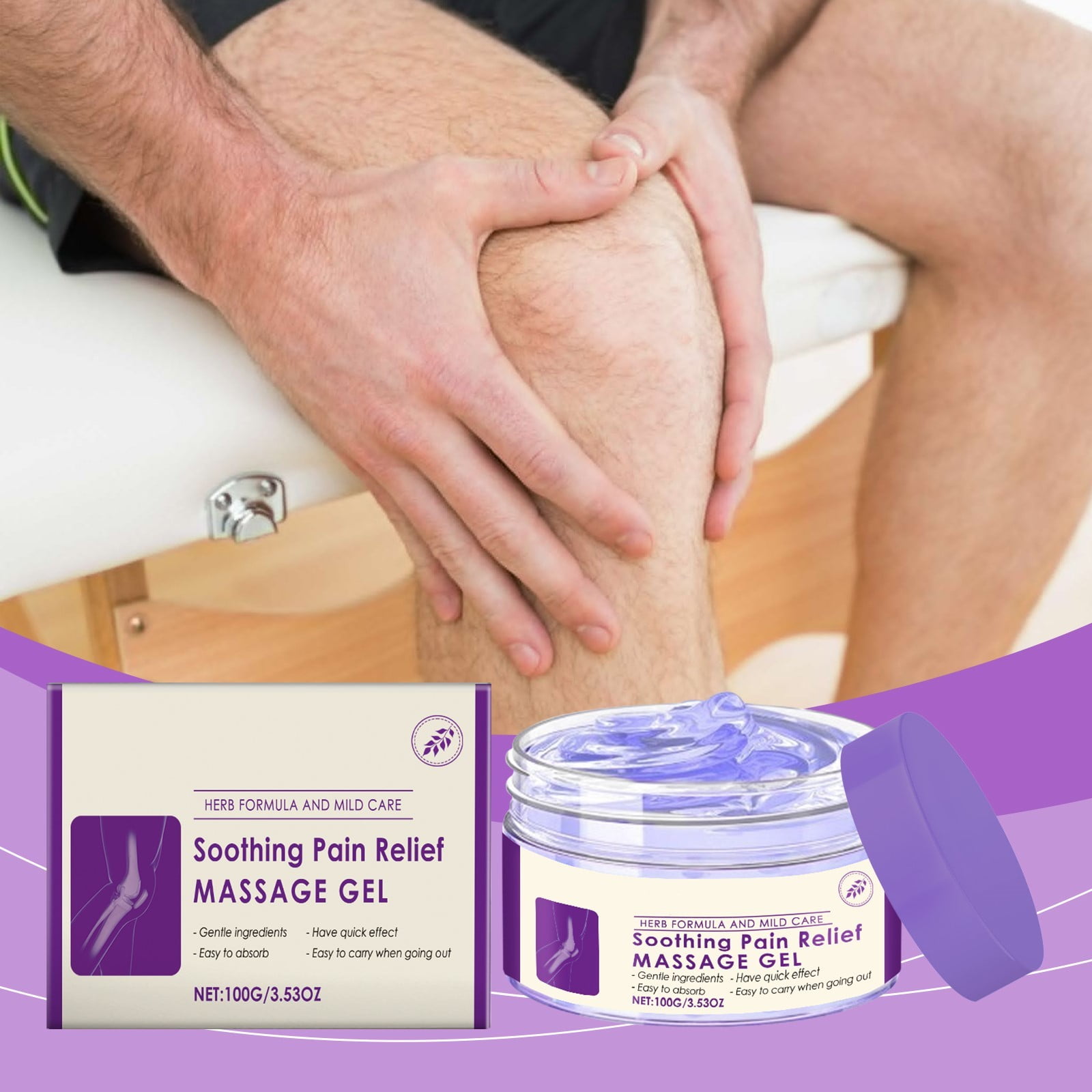 Kresin Joint Gel, Knee Gel Purple Gel, Extra Strength for Soothes Knees ...