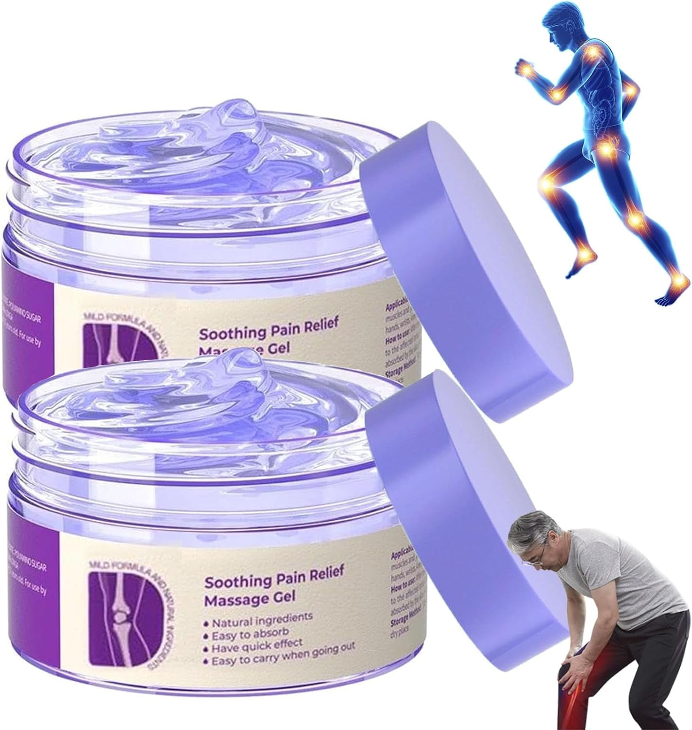 Kresin Joint Pain Gel Purple Gel, Kresin Joint Gel, Extra Strength for ...