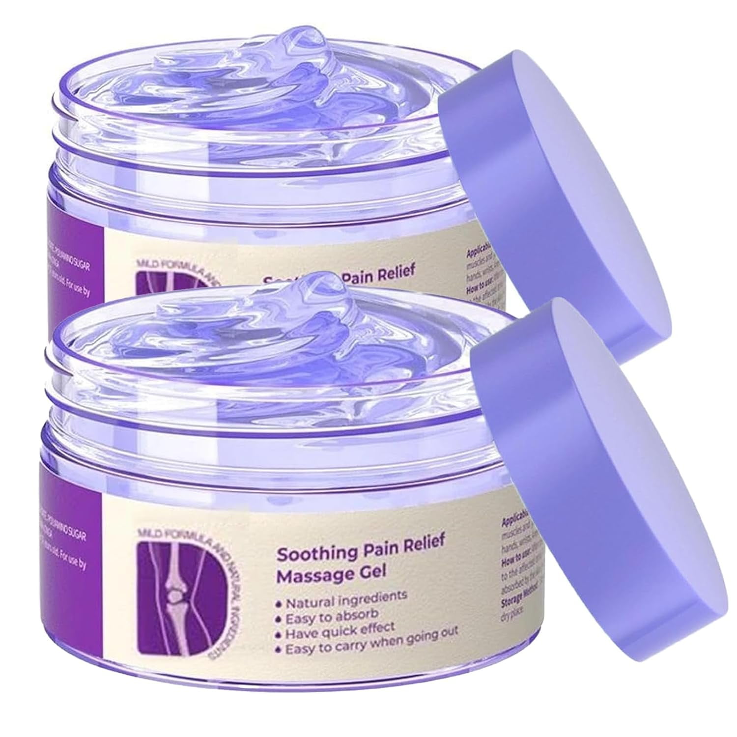 Kresin Joint Pain Gel Purple Gel, Soothes Knees, Lumbar, Neck, Hands ...