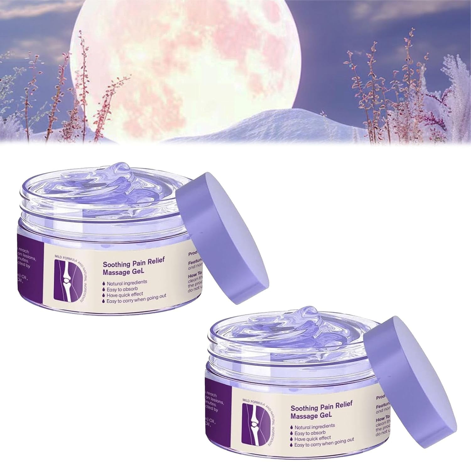 Kresin Massage Gel, Kresin Joint Pain Gel Purple, Soothes Knees, Lumbar ...