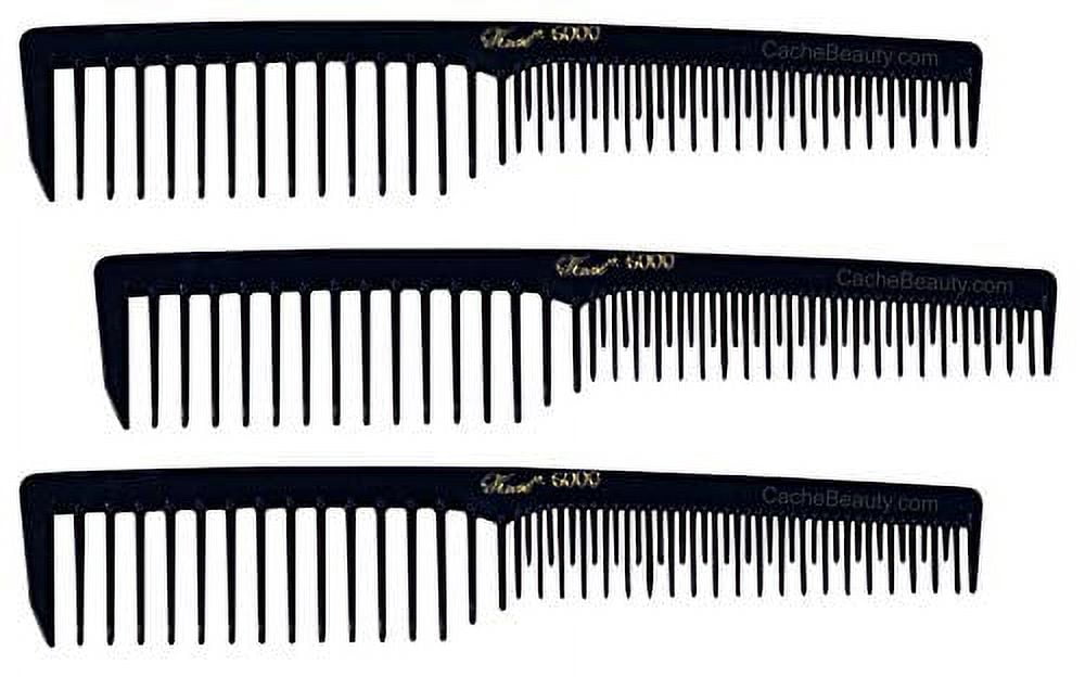 Krest Pro Care: Krest Black Space Tooth Comb #6000 (3 - PACK) - Walmart.com