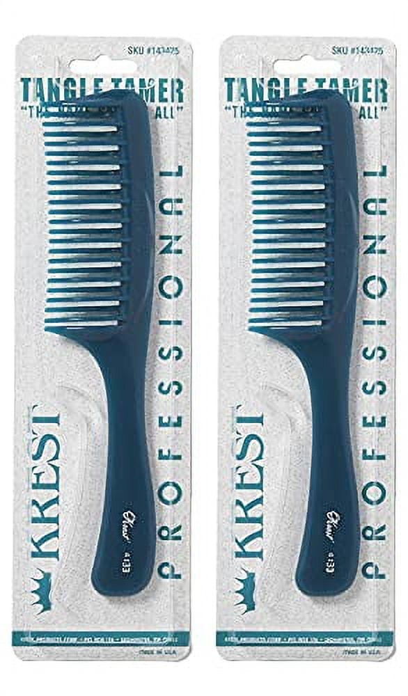 Krest Teal Tangle Tamer Curved Tooth Comb 2 Pack - Walmart.com
