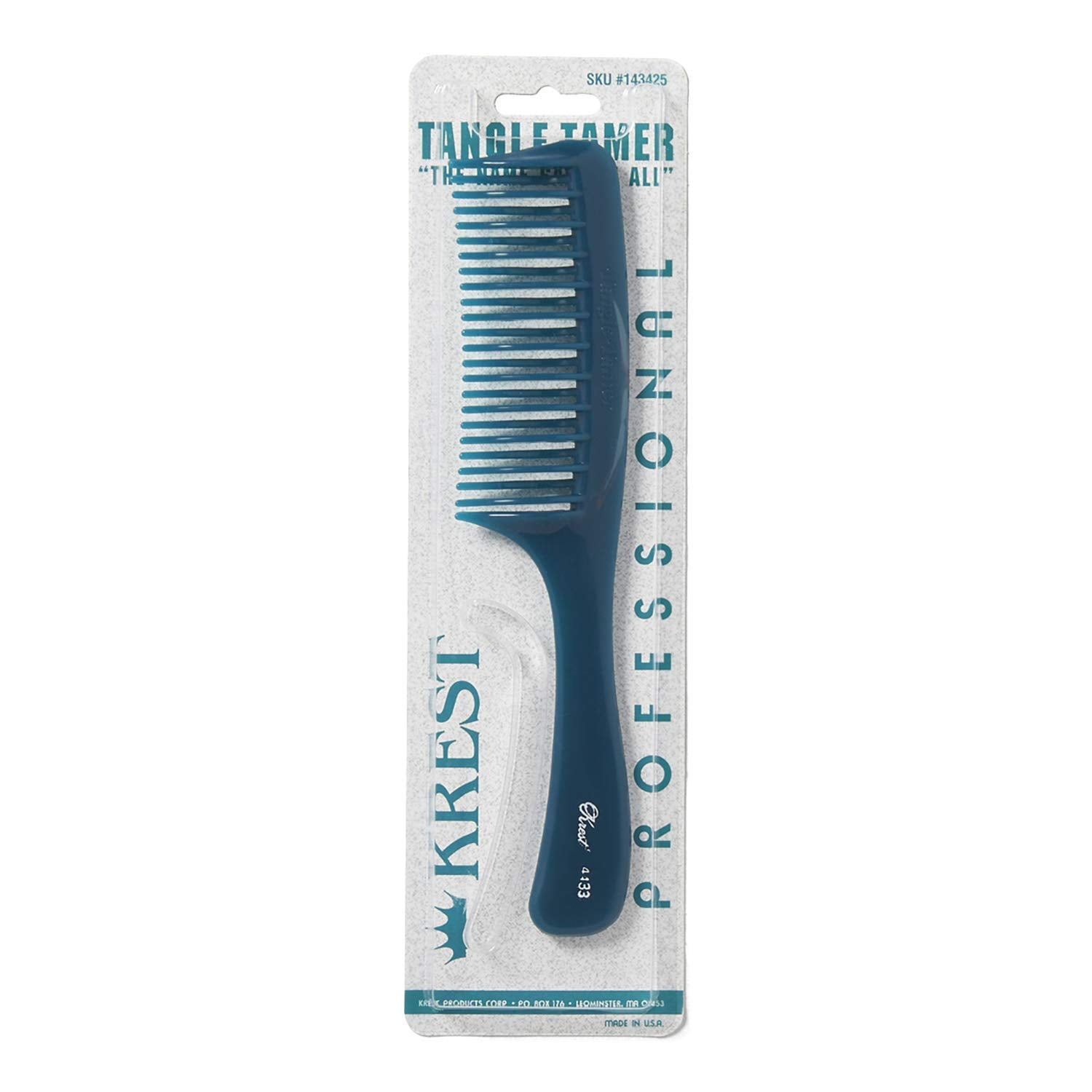 Krest Teal Tangle Tamer Curved Tooth Comb - Walmart.com