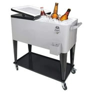 Backyard Expressions Outdoor Patio 45QT Ice Chest Cooler Beverage Cart ...