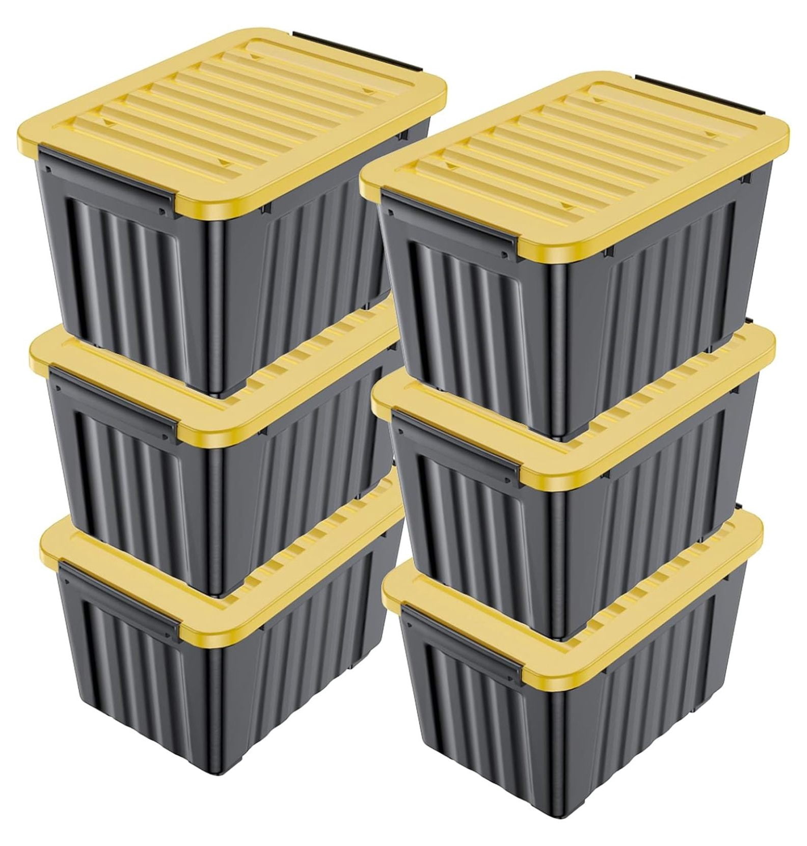 KriKac 97 Quart Plastic Storage Bin, Stackable and Nestable Storage ...