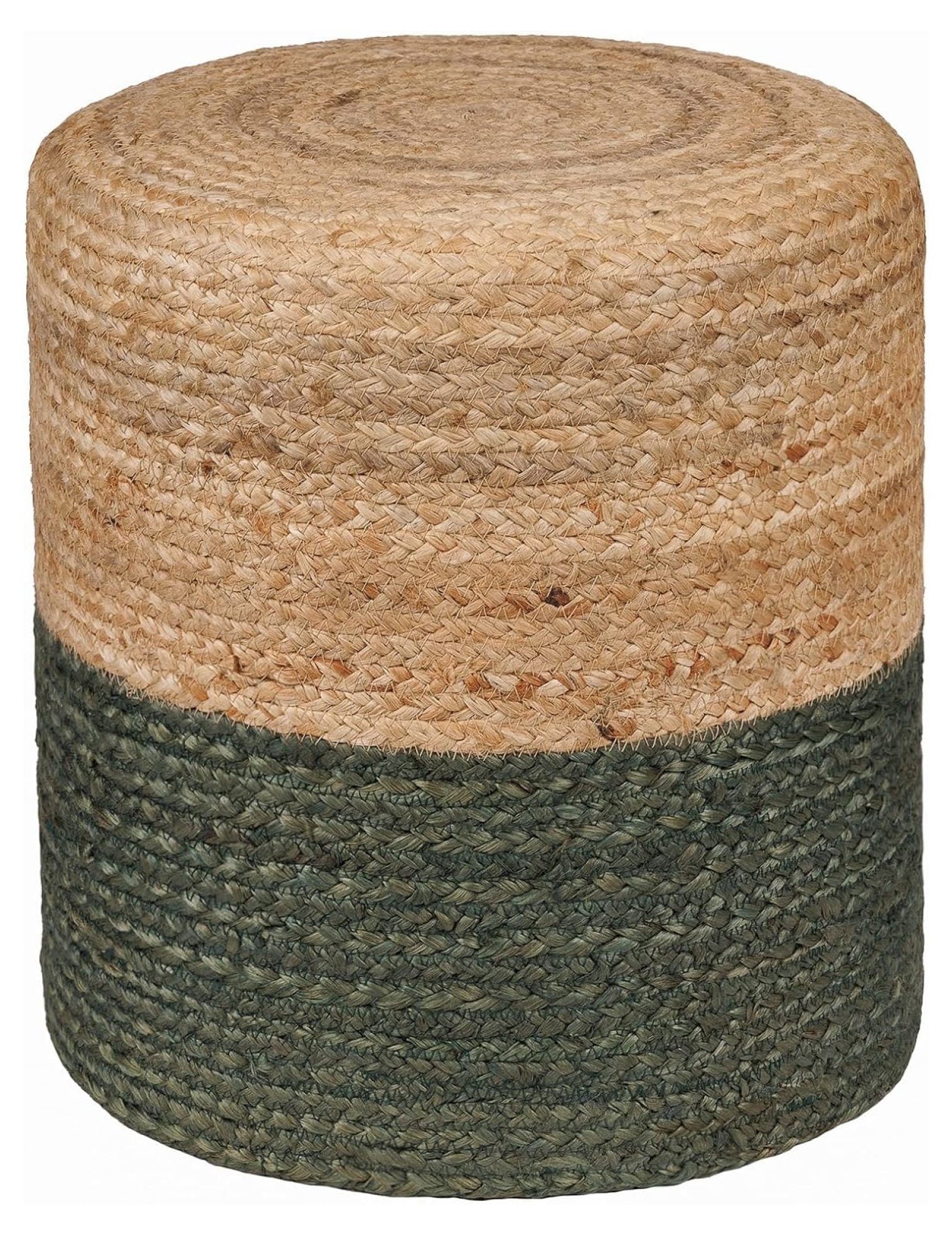 KriKac Cylindrical Jute Braided Pouf Accent Sitting Footrest - Walmart.com