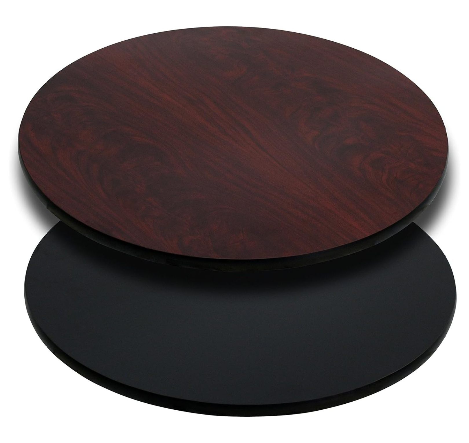 KriKac Glenbrook 42'' Round Table Top with Black or Mahogany Reversible ...
