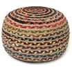 REDEARTH · Cube Low Pouf Foot Stool Ottoman - Hand Knitted Poof - Cord ...