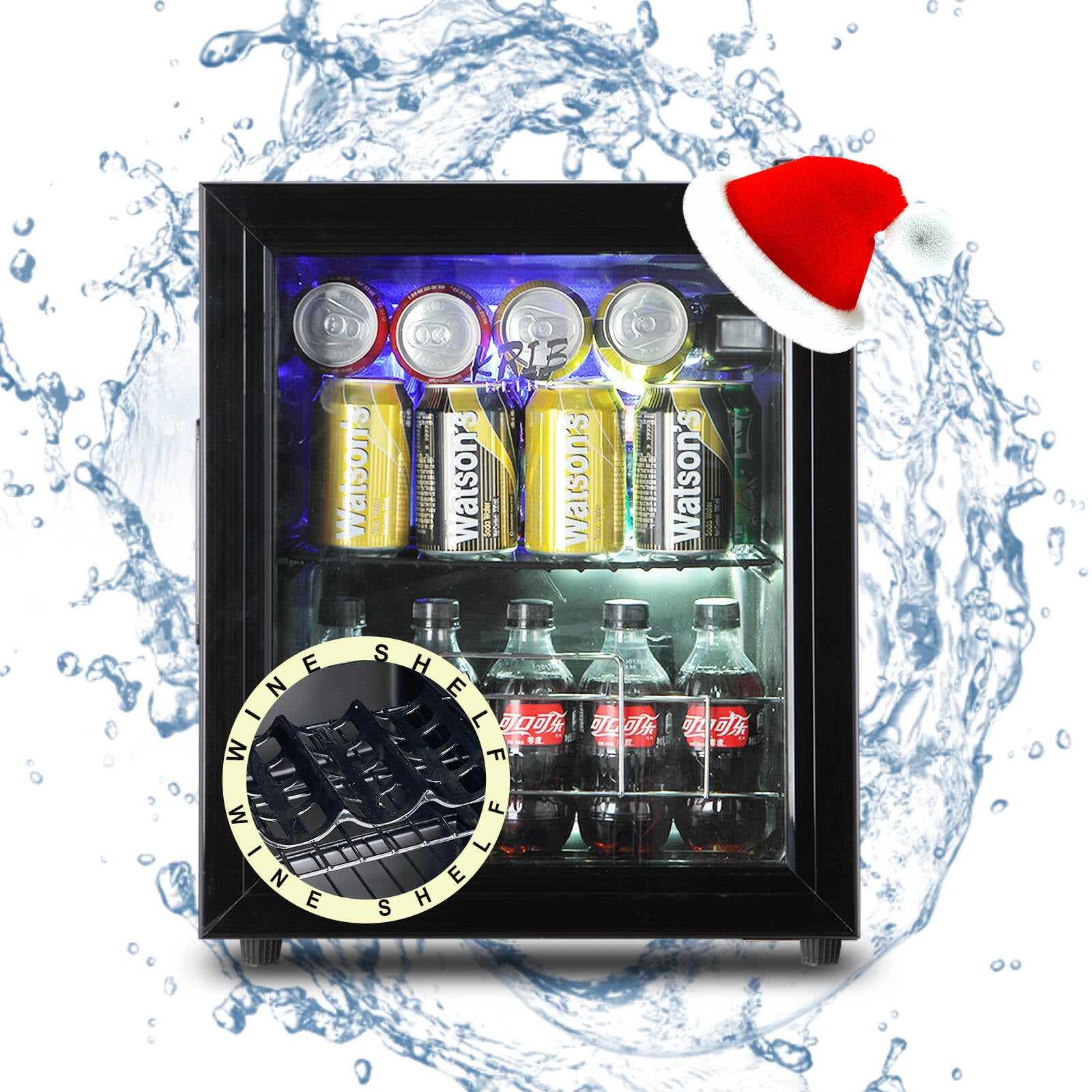 Krib B Mini Refrigerator with Wire Adjustable Shelving, Beverage ...