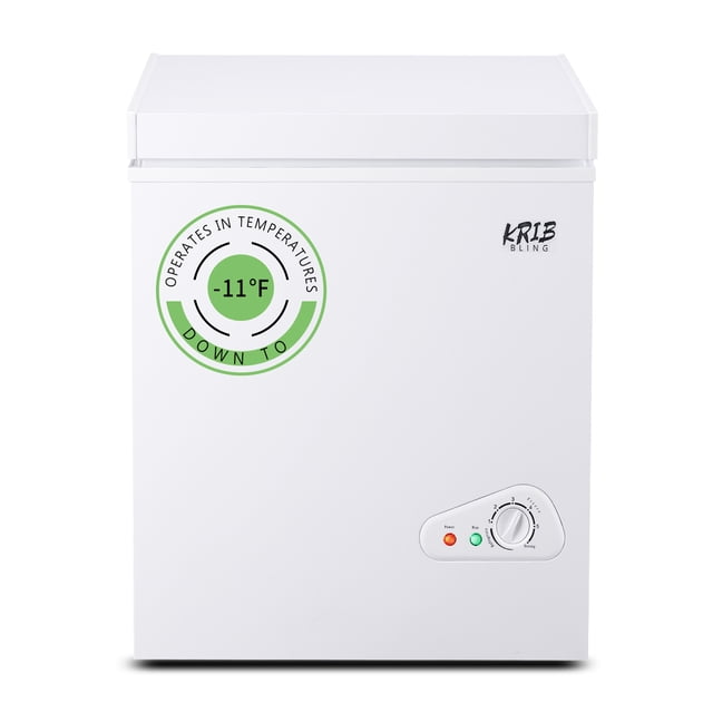 Krib Bling 35 CuFt Basement Chest Freezer, White - Walmart Business ...