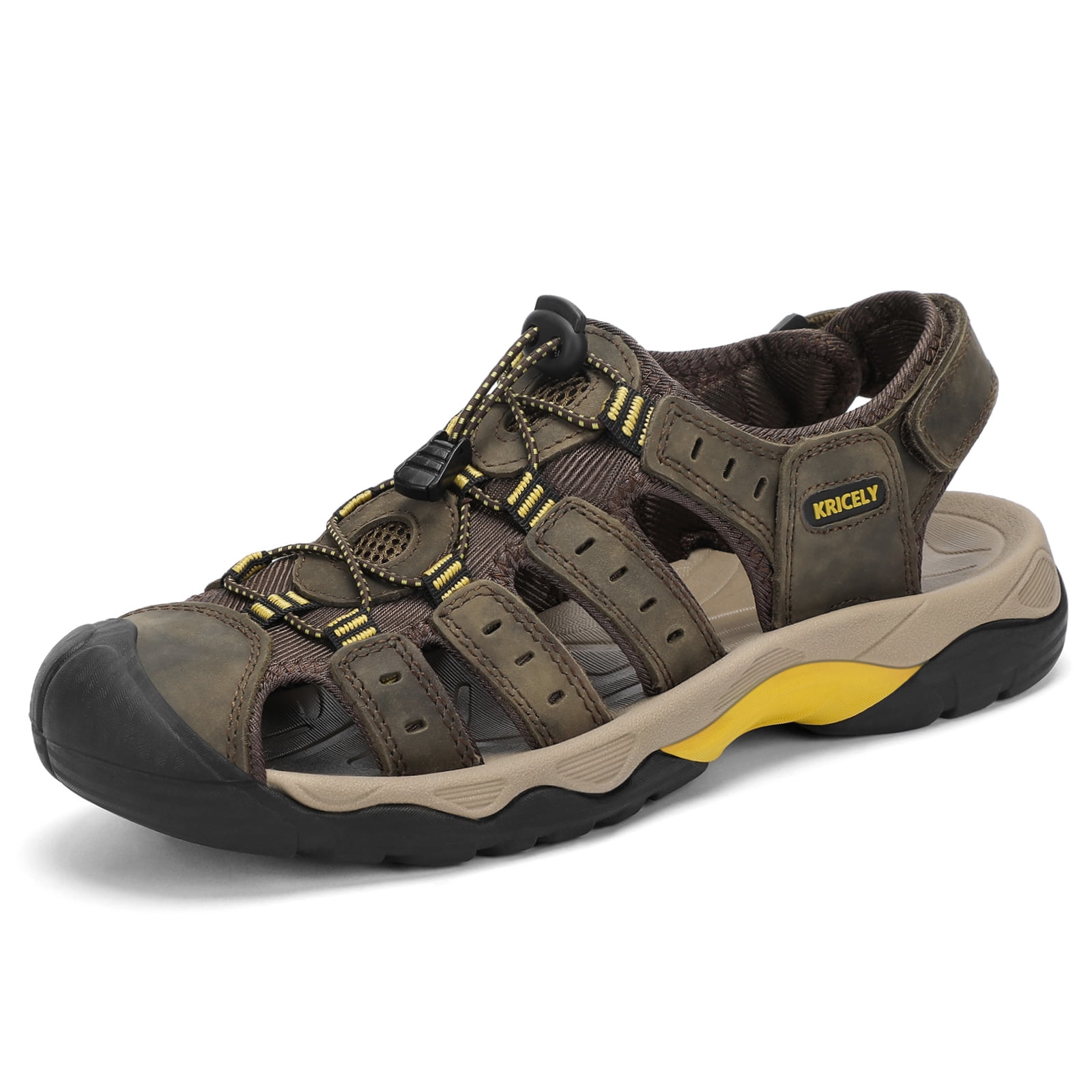 Kricely Men's Closed Toe Water cowhide Sandal - Walmart.com