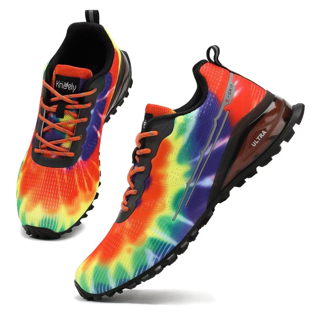 Kricely Men's Trail Running Shoes Fashion Walking Hiking Sneakers for ...