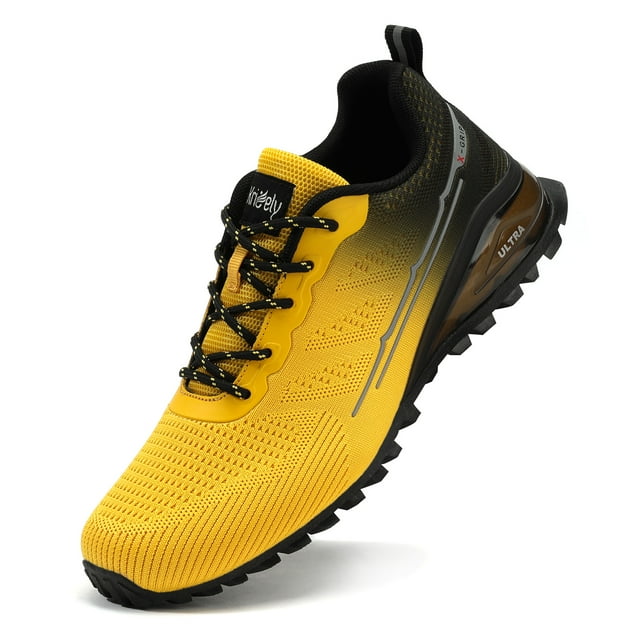 Kricely Men's Trail Running Shoes Fashion Walking Hiking Sneakers for ...