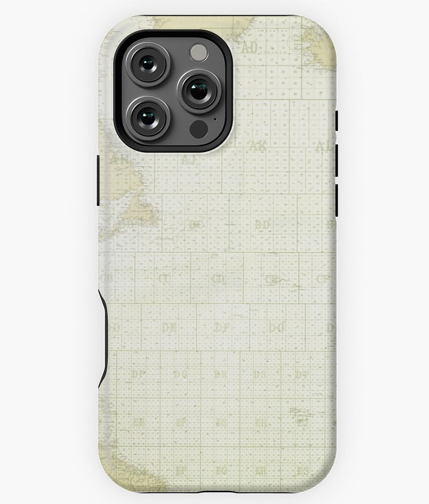 Kriegsmarine Atlantic Map WWII German Navy M07186 Phone case for iPhone ...