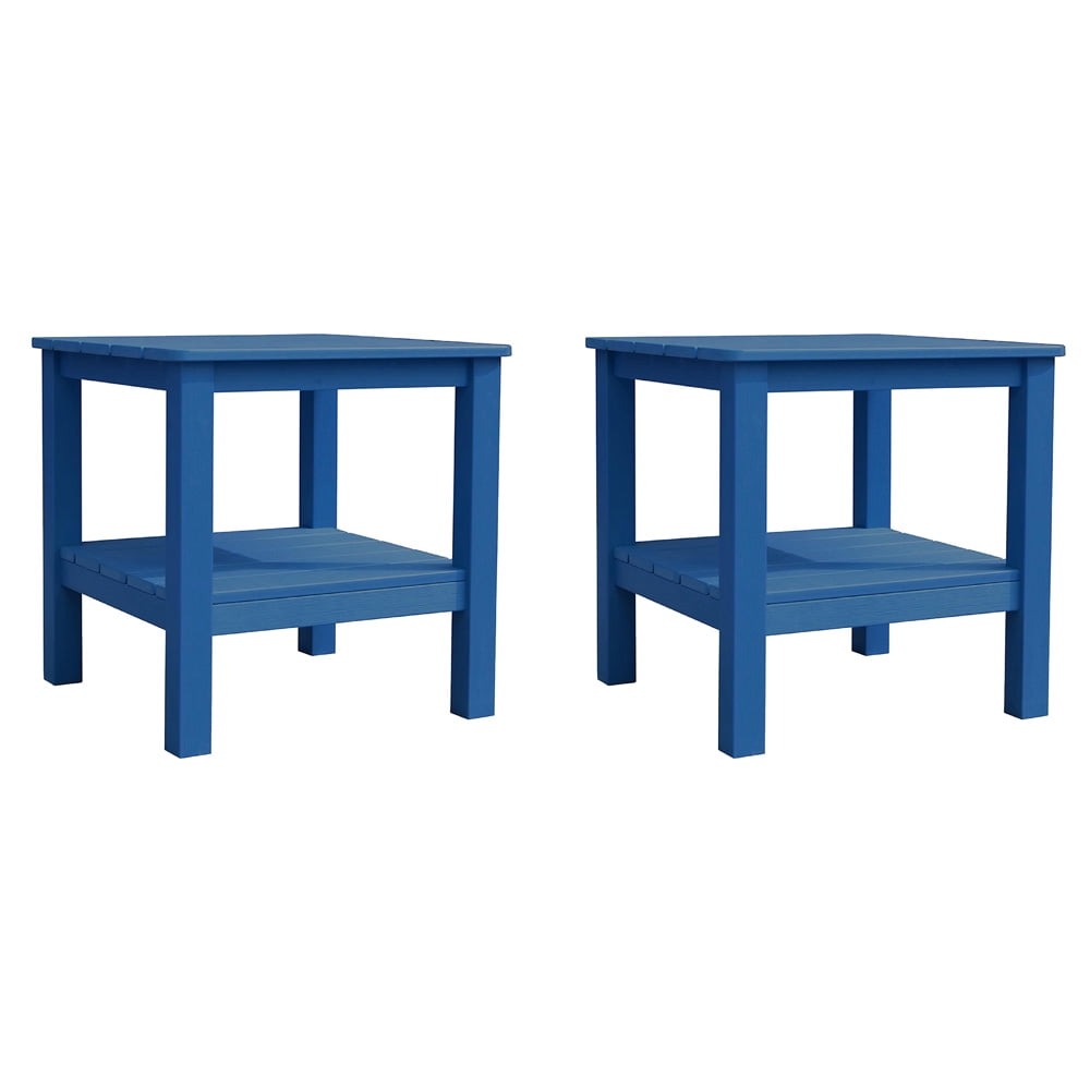 Krikacy Adirondack End Table Set of 2, Double-Tiered HIPS All-Weather ...