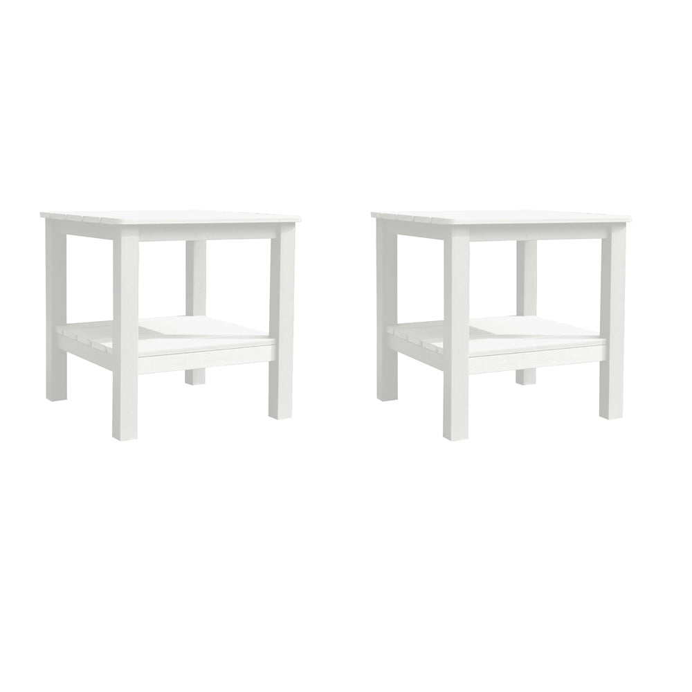 Krikacy Adirondack End Table Set of 2, Double-Tiered HIPS All-Weather ...