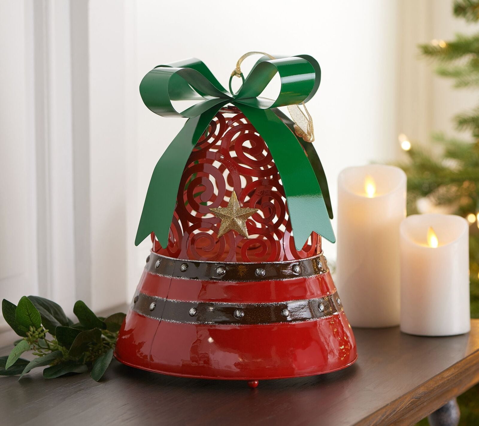 Kringle Express Oversized Illuminated Metal Bell in Red - Walmart.com