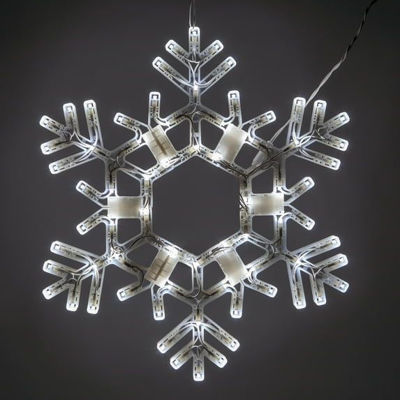 Kringle Traditions 20” LED Christmas Snowflake String Lights, Mini Xmas ...
