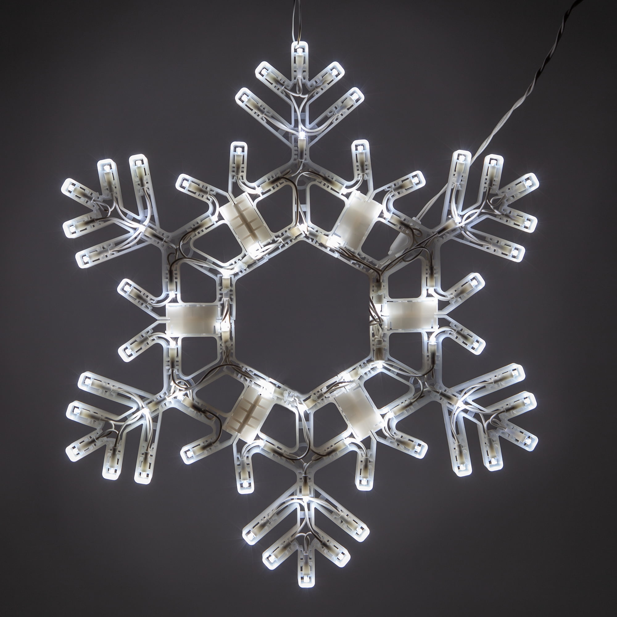 Kringle Traditions Cool White Twinkle LED Christmas Snowflake Light, 20 ...
