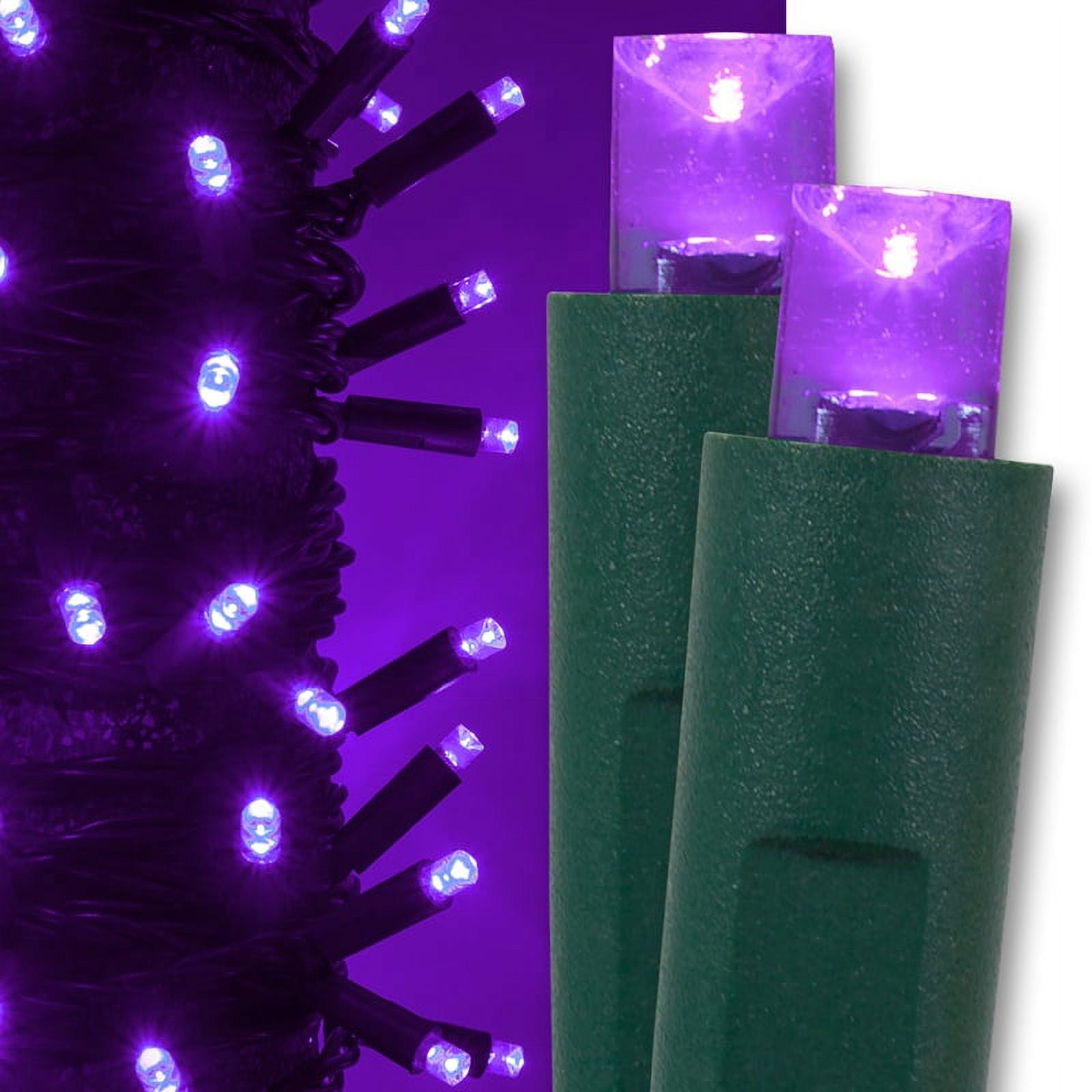 Kringle Traditions 5mm Purple LED Christmas Lights, Mini LED String ...