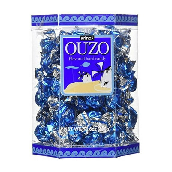 Krinos Imported Greek Ouzo Hard Candy, Black Licorice Flavor ...