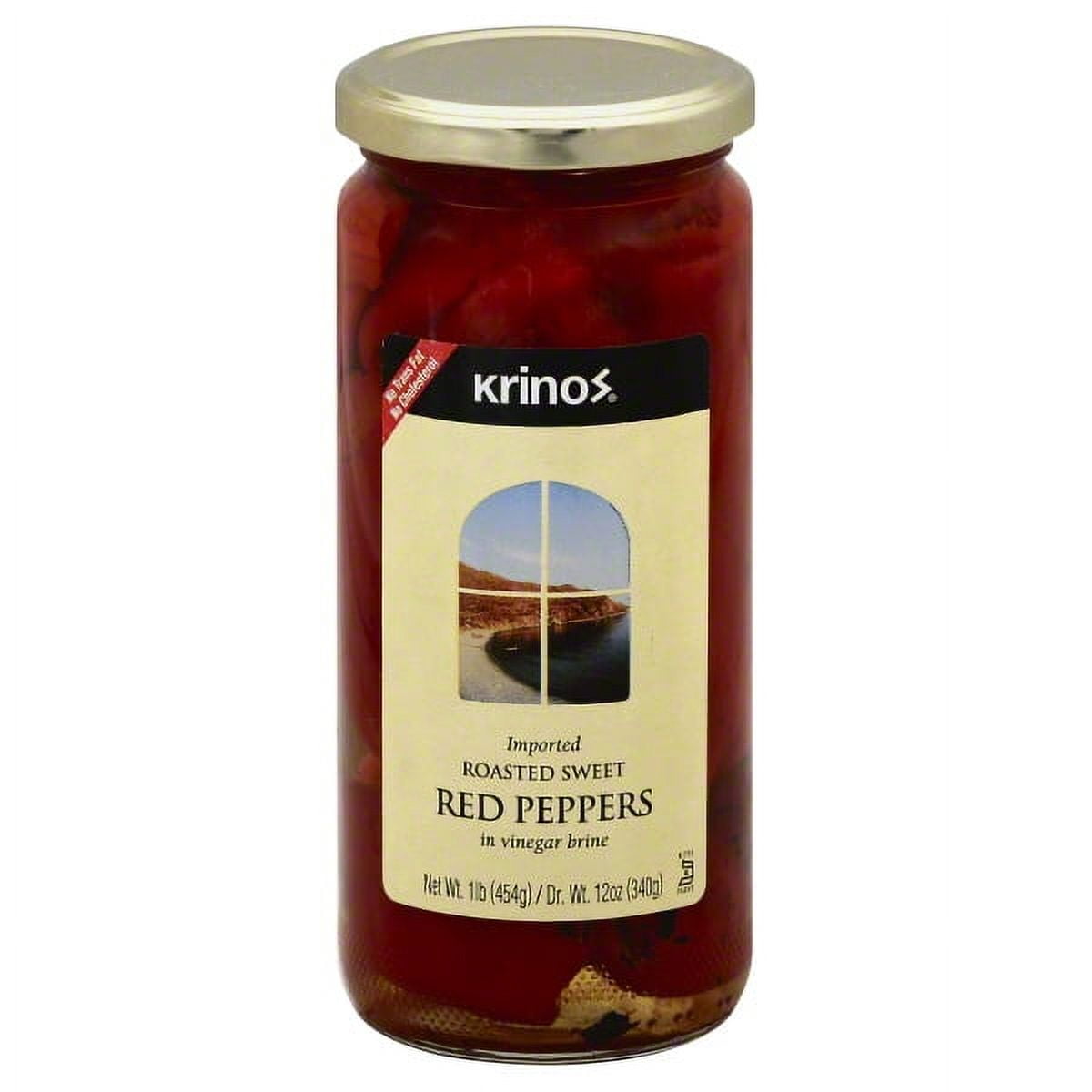 Free Shipping! Krinos Roasted Red Peppers 16 oz Pack of 6 Sweet Smoky ...