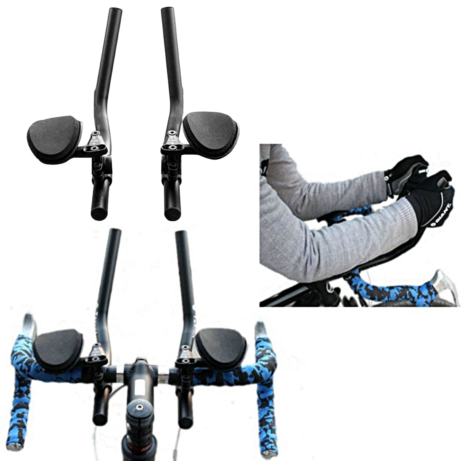 Kripyery 1 Pair Bicycle Handlebar Universal Ergonomic Design Aluminium ...