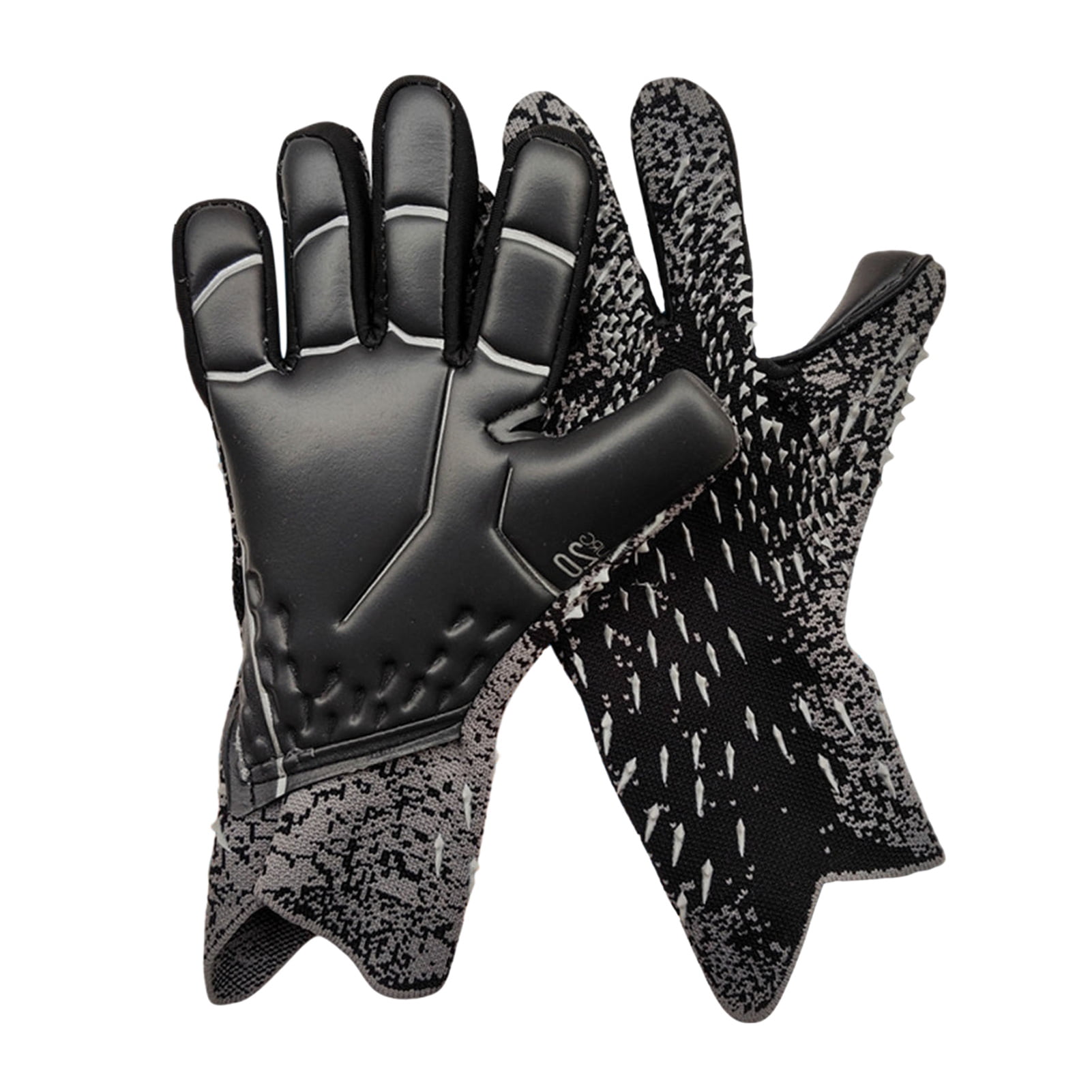 Kripyery 1 Pair Soccer Goalie Gloves Wear-resistant Impact Resistant ...