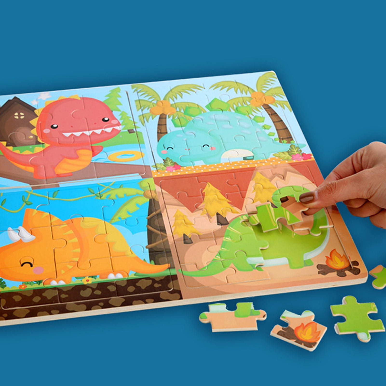 Kripyery 1 Set Jigsaw Puzzle Creative Smooth Edges Light Weight Hands ...