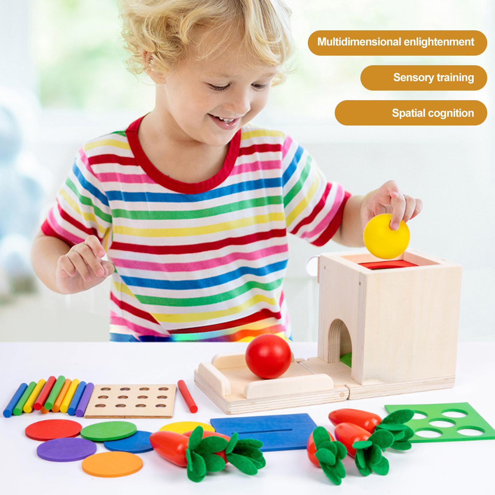 Kripyery 1 Set Preschool Toys Smooth Burr-free Entertainment 4 in 1 ...