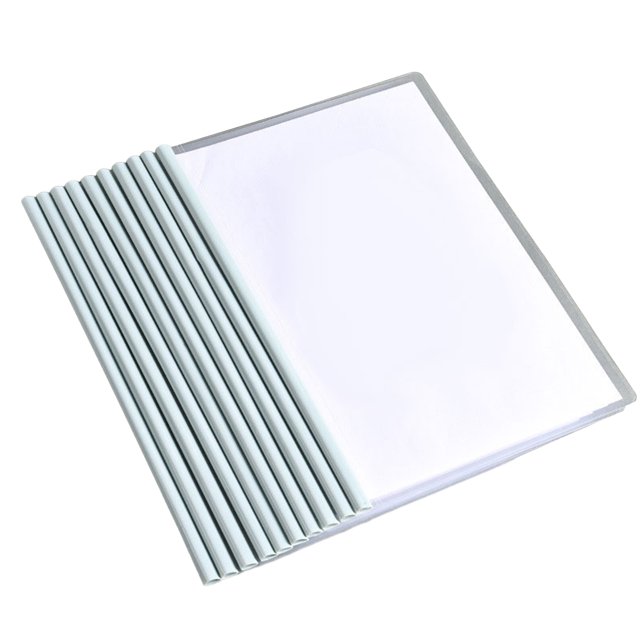 Kripyery 10 Pcs Clear Report Covers with Sliding Bar A4/Letter Paper No ...